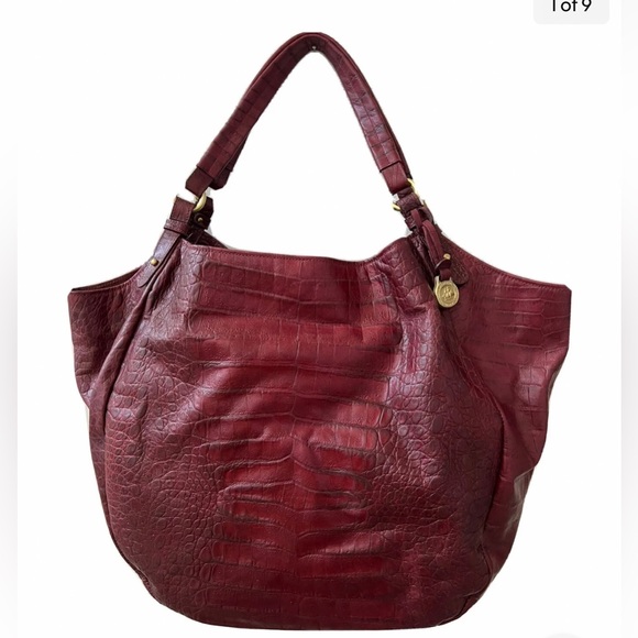 Brahmin | Bags | Brahmin Jacqueline Melbourne Xl Croc Embossed Berry ...